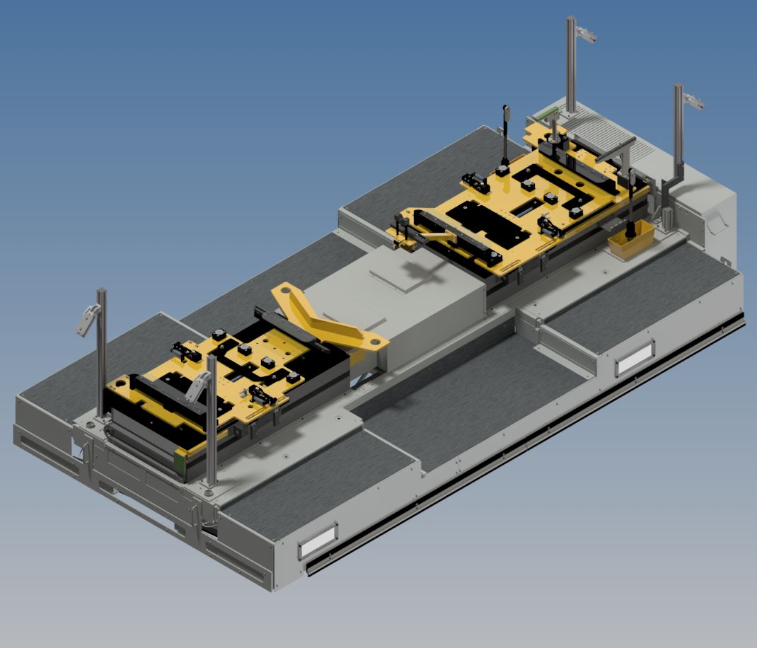 Construction of AGV truck with lifting tables – MK Tech